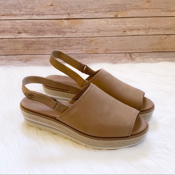 Timberland | Shoes | Timberland Emerson Point Peep Toe Leather Sandals ...